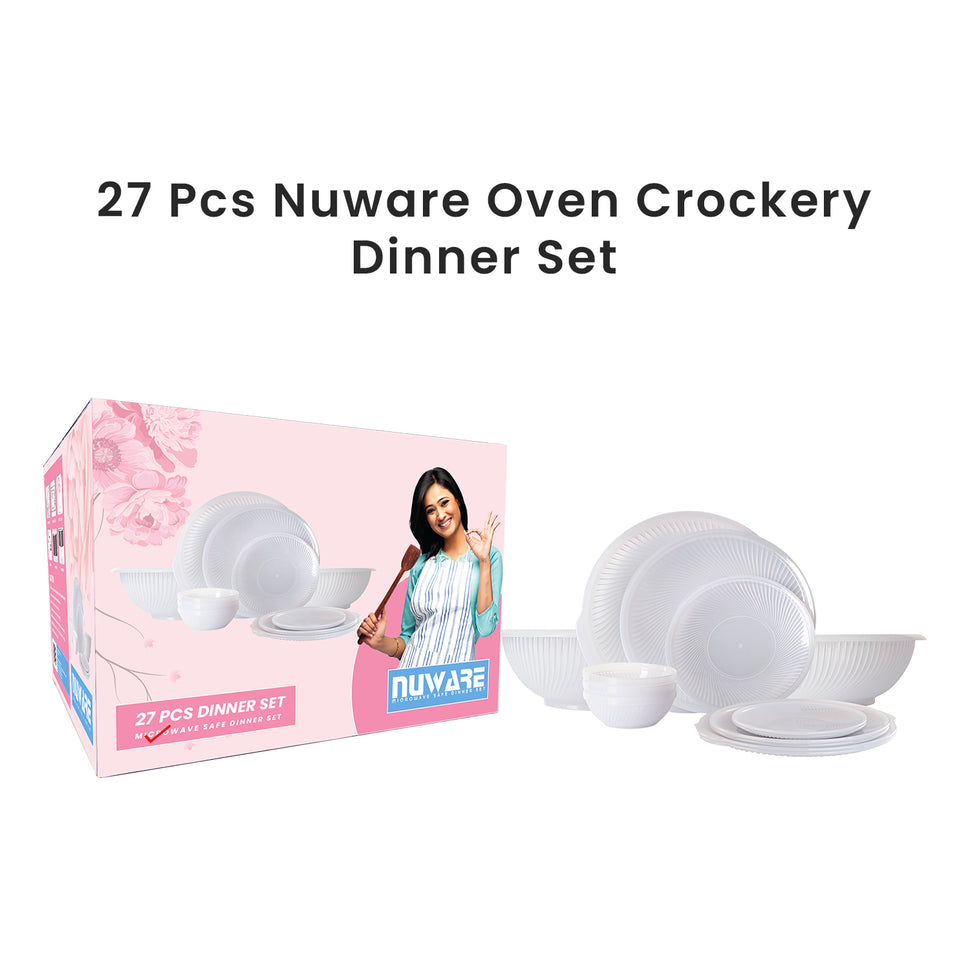 27 Piece Decorative Nuware Crockery Dinner Set – French Factor