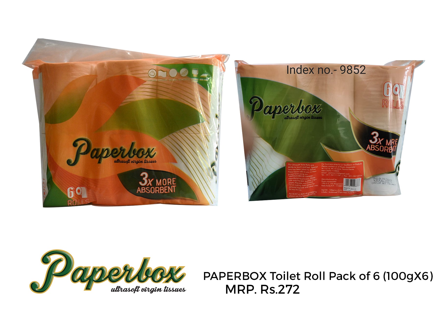 Paperbox Toilet Roll Pack of 6 (100 Gx6) – French Factor